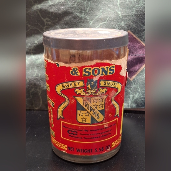 None | Other | Vintage Sweet Snuff Jar With Red Label | Poshmark